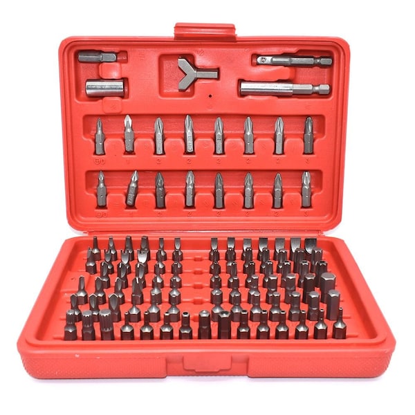 Superior Steel 100-Piece Screwdriver Security Bit Set BS100S | Zoro